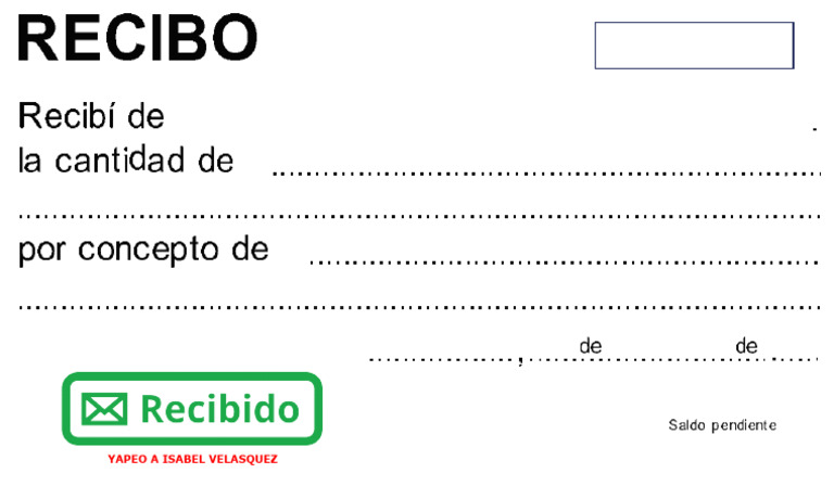 Recibo de saldo pendiente Yapeo | PDF