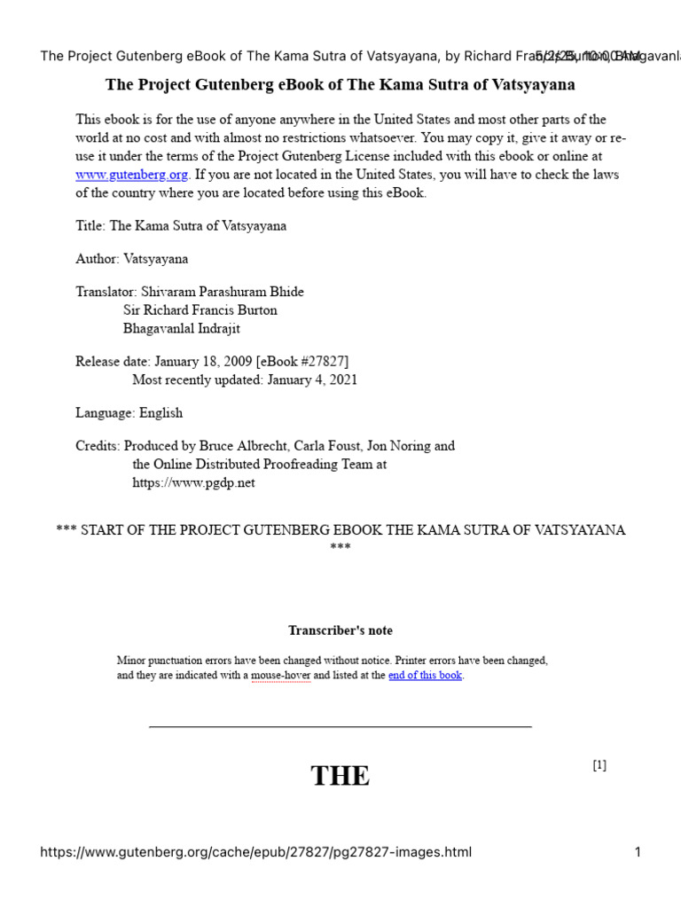 Vatsyayana by Vatsyayana | PDF | Kama