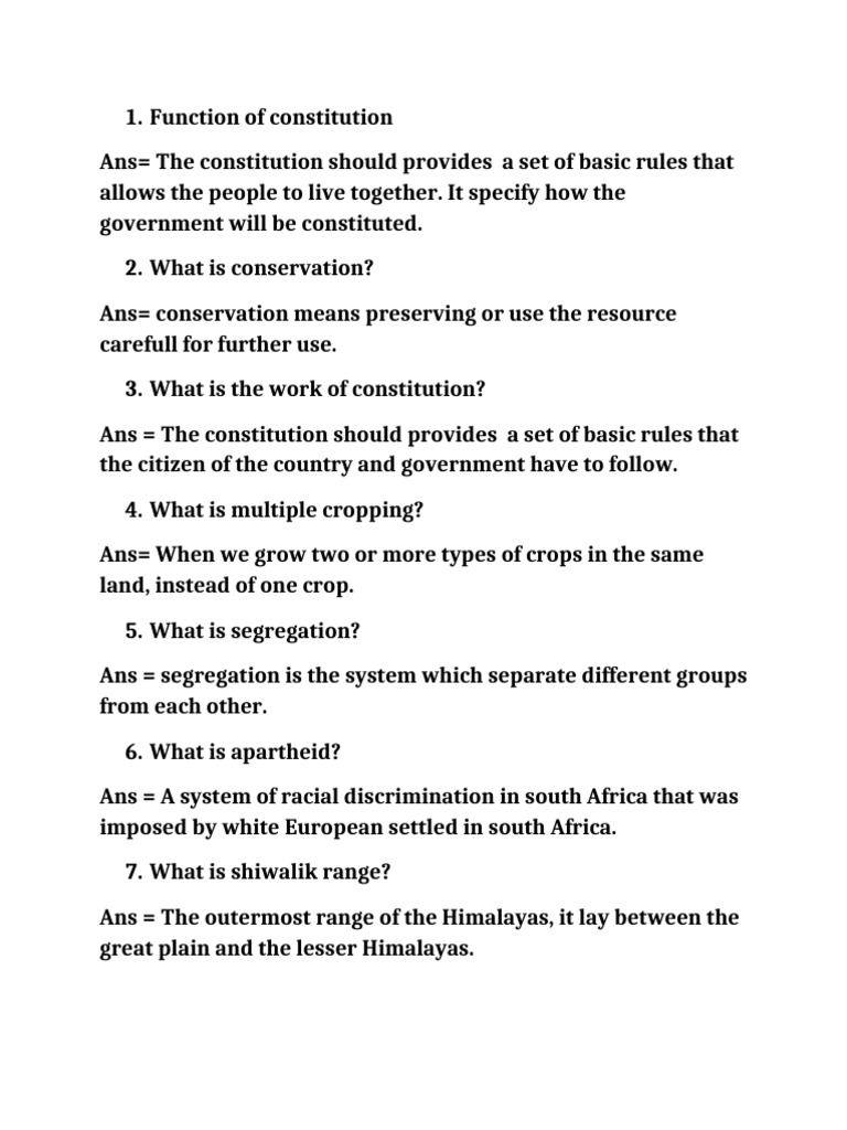 Function of Constitution | PDF