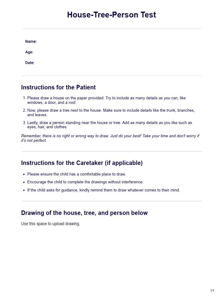 House-Tree-Person Test Instructions | PDF