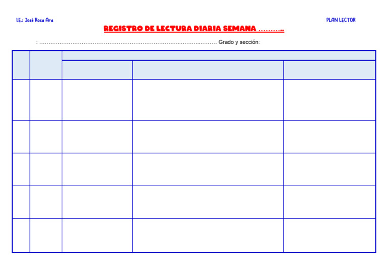 Plan Lector para Sexto Grado B | PDF