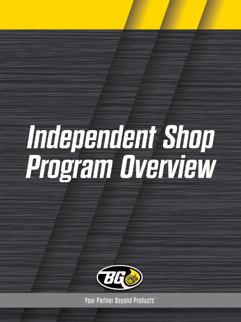 Independent Shop Overview Brochure R00 | PDF