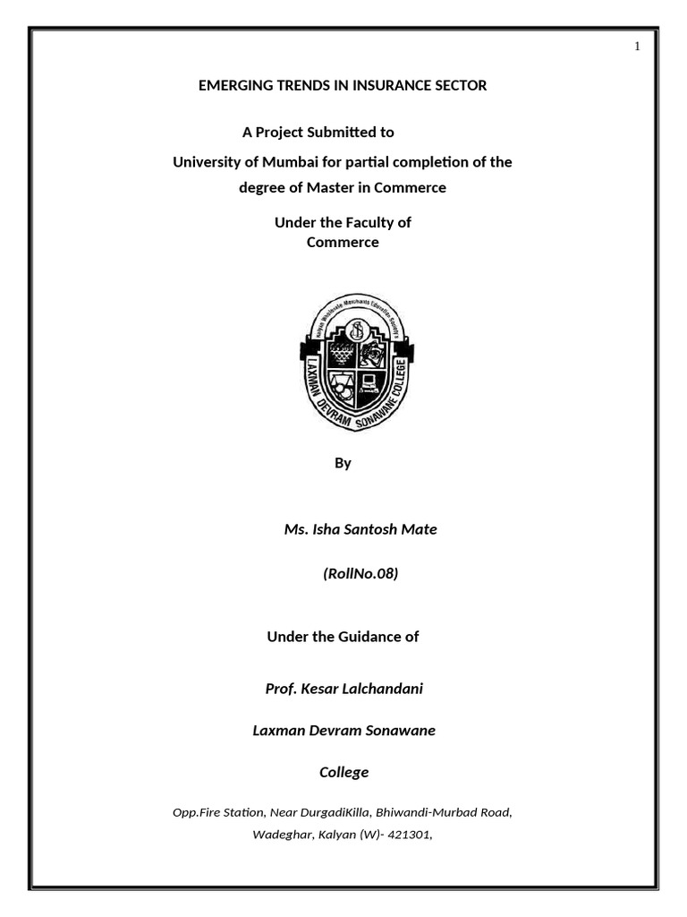 Emerging Trends in Insurance Sector | PDF | Insurance | Globalization
