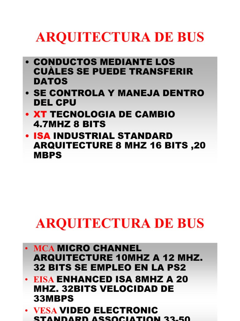 Arquitectura de Bus | PDF | Computadoras personales | Compatibles con ...