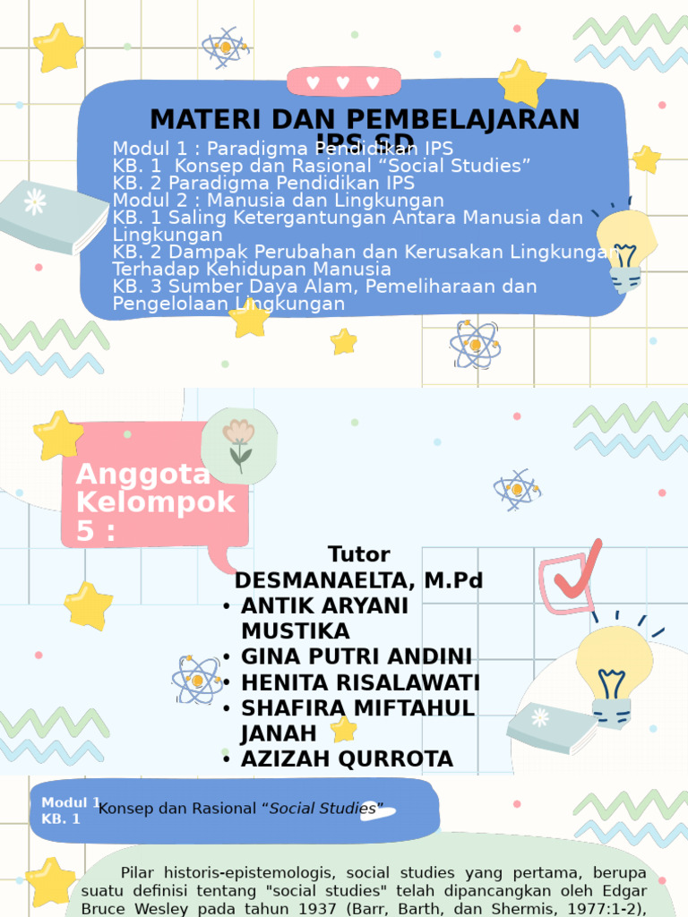 Kel 1. Materi Dan Pembelajaran IPS SD | PDF