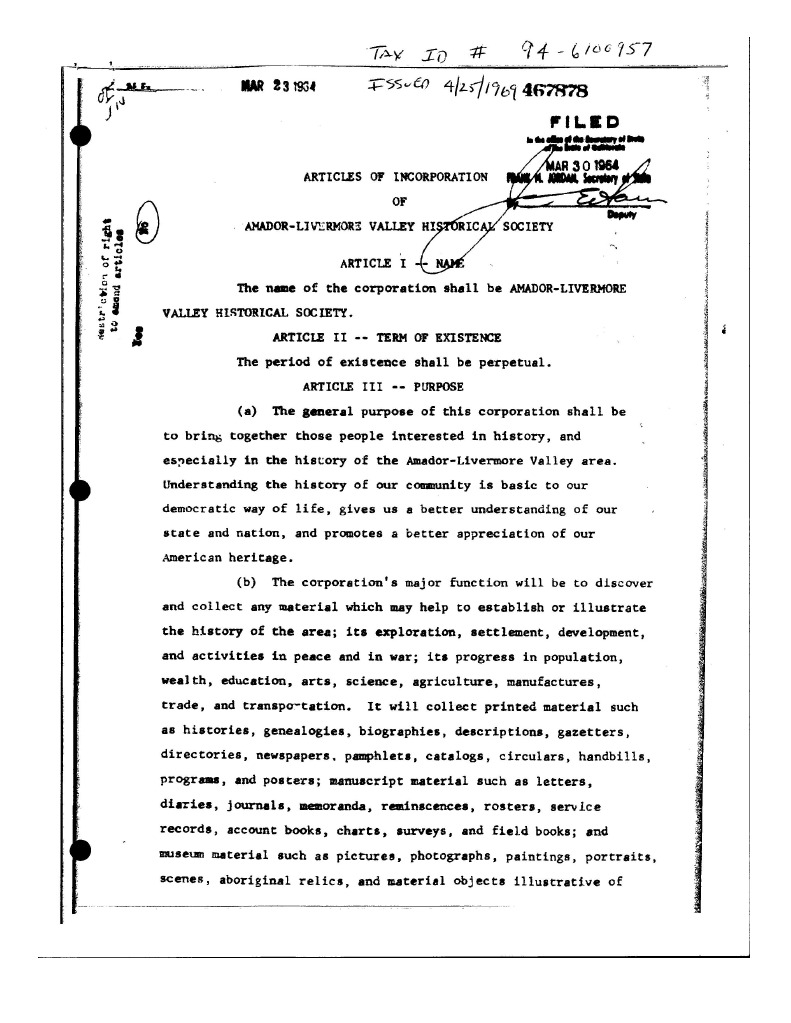Articles of Incorp and Bylaws | PDF