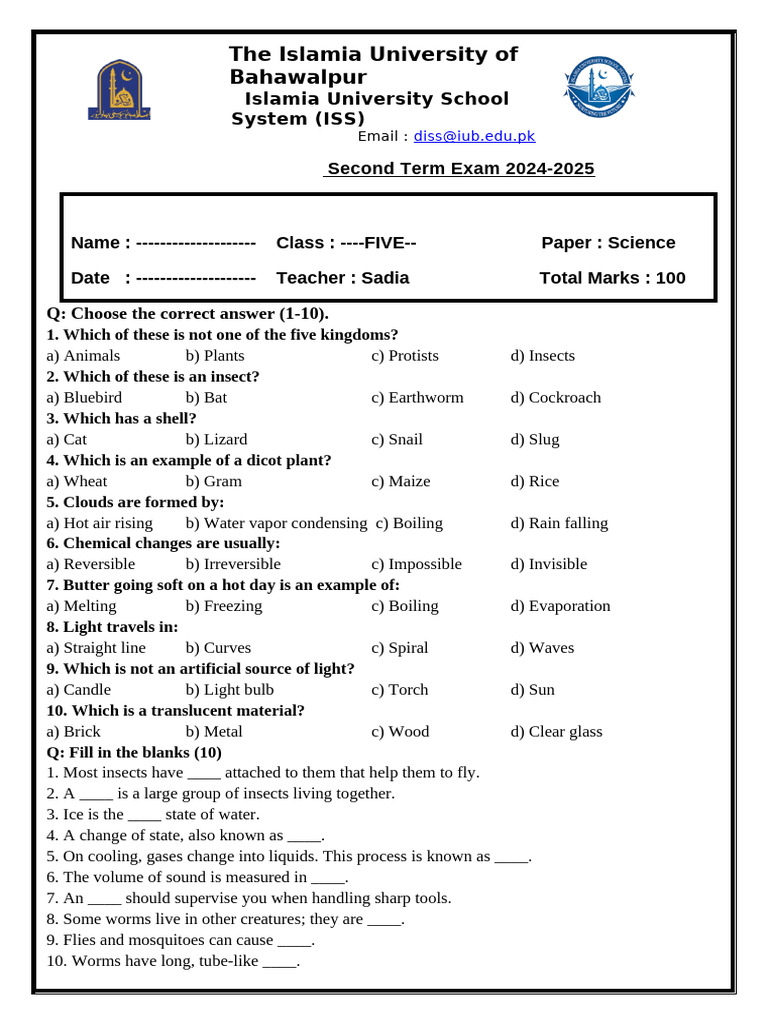Class 5th Subject Science. | PDF | Water | Applied And ...