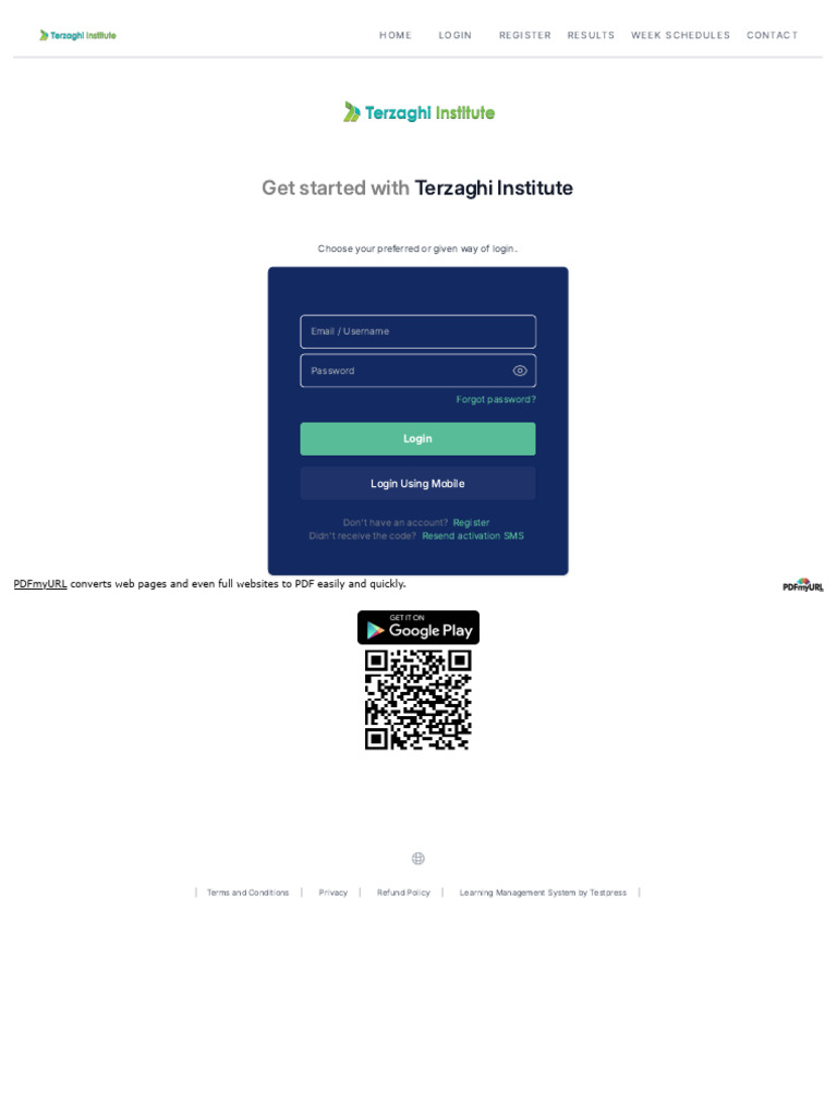 Terzaghi Institute Login Guide | PDF