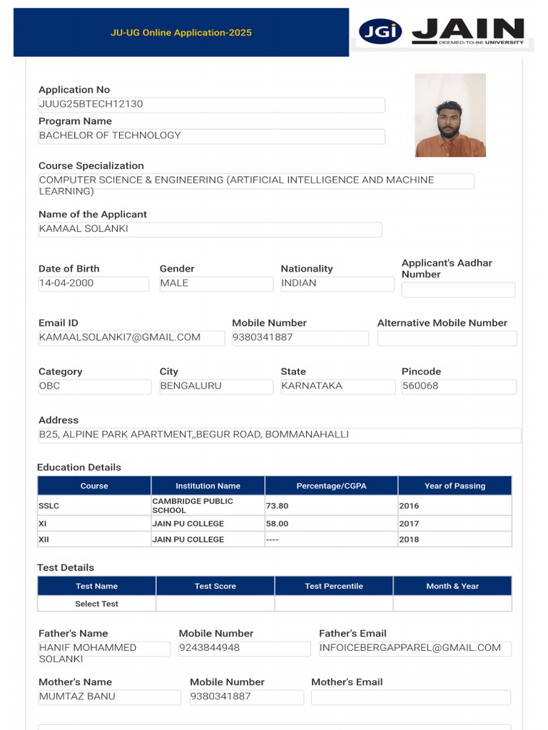 2025 2130 BTECH ApplicationForm | PDF