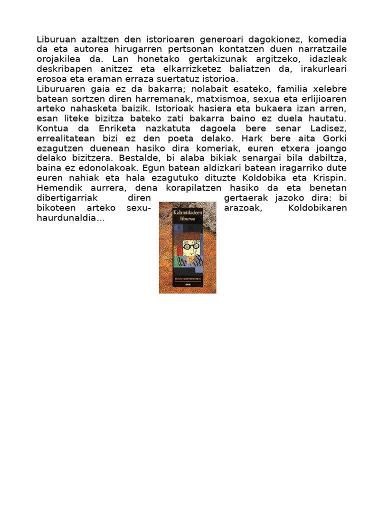 Kalamidadeen Liburua Aipua | PDF