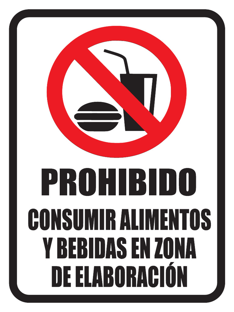 Cartel Prohibido Comer y Beber | PDF