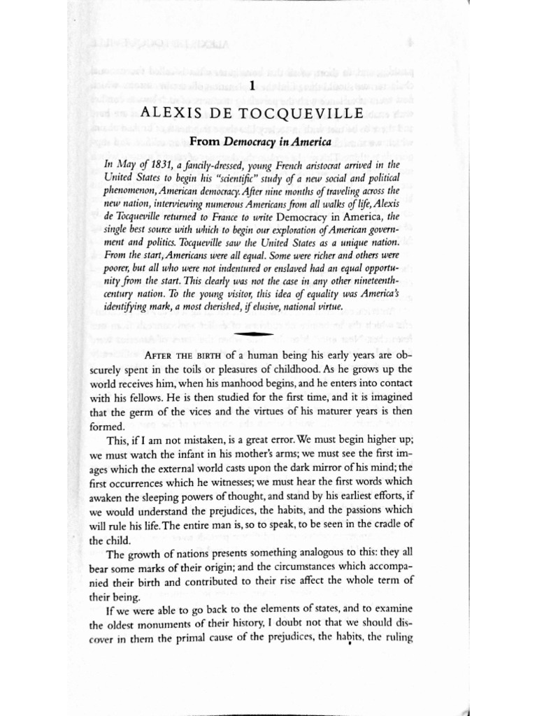 Alexis de Tocqueville - Democracy in America | PDF