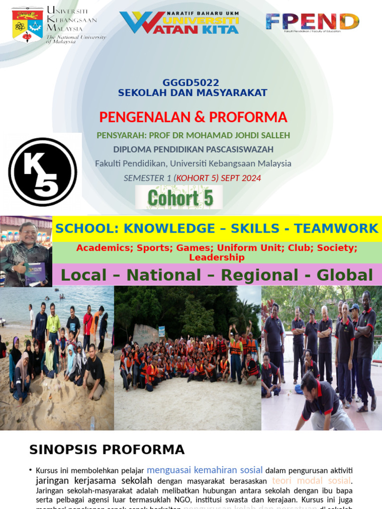 Pengenalan, Proforma Dan Pemarkahan Kohort 5 Sept 2024 | PDF