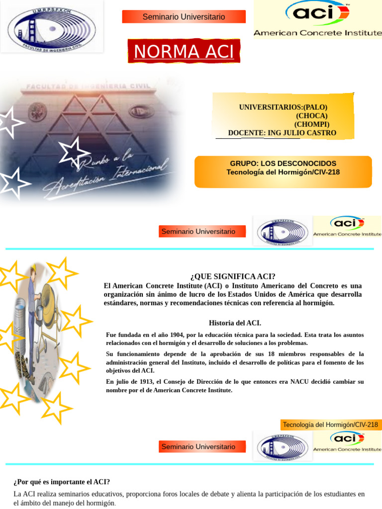 Significado y Normas del ACI en Construcción | PDF | Hormigón ...