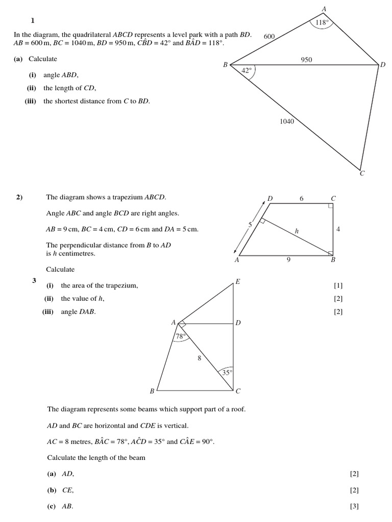 Second Sessional Revision Math 2025 | PDF | Sphere | Area