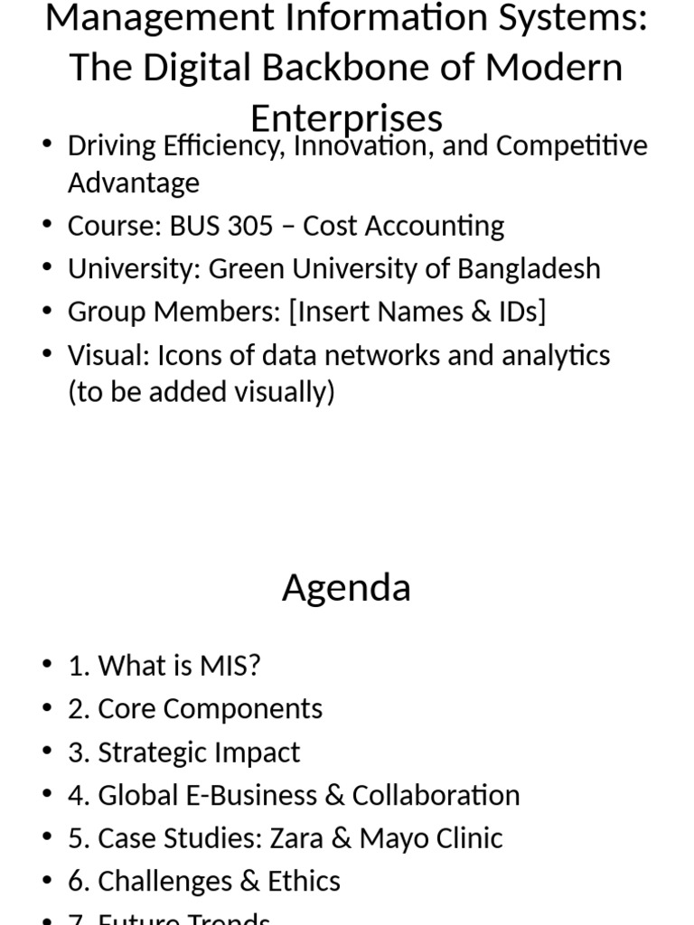 MIS Presentation Enhanced | PDF | Analytics | Customer Relationship ...