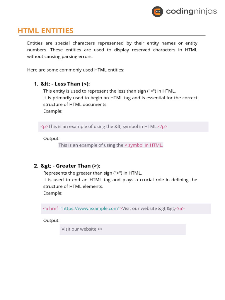 Entity Characters (2) - 4226 | PDF | Html | Quotation Mark