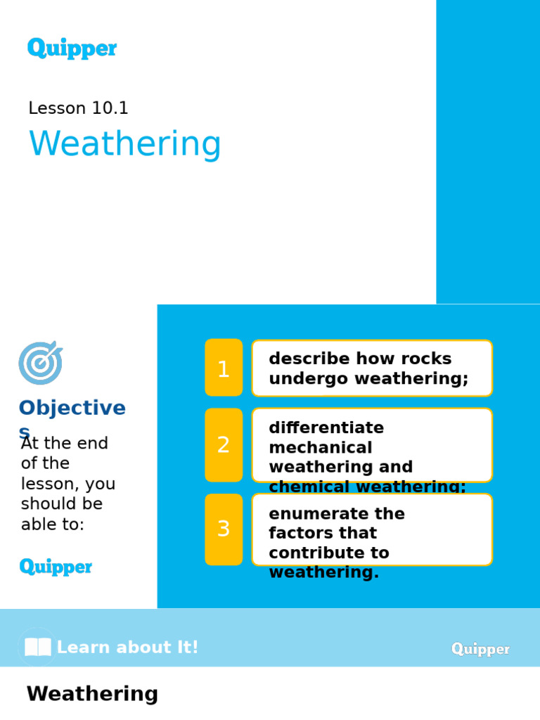 Earth Science SHS 10.1 Weathering | PDF | Weathering | Erosion