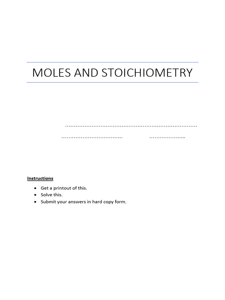 Moles Assignment 1 | PDF