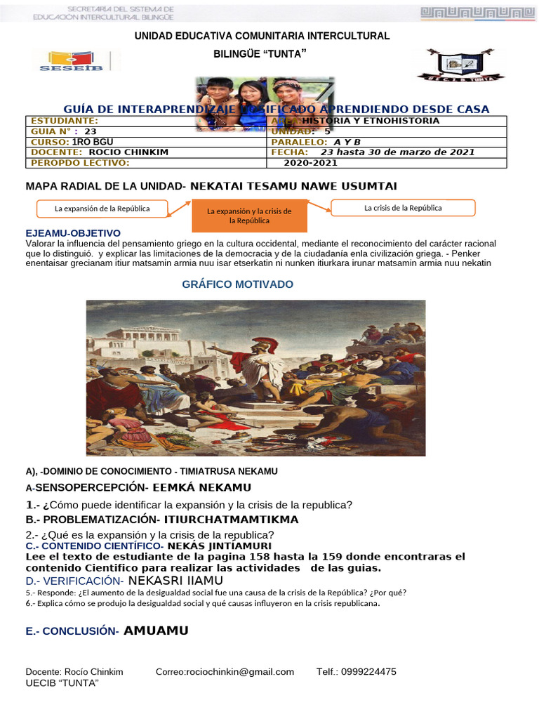 GUIA 23 1RO BGU UNIDAD 4 | PDF