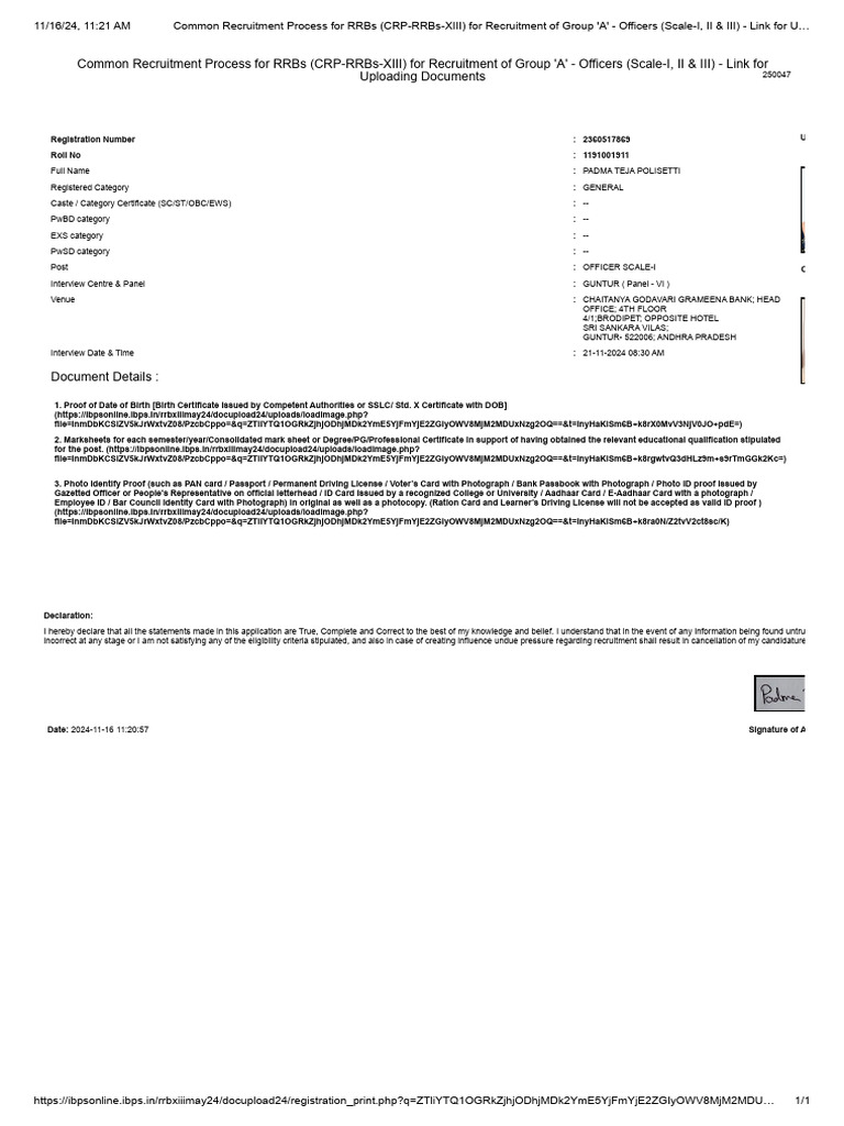 Common Recruitment Process For RRBs (CRP-RRBs-XIII) For Recruitment of ...