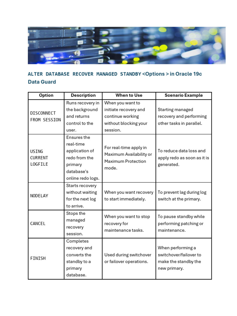 Standby Mrp Apply Oracle 19c Pdf System Software Computer 3456