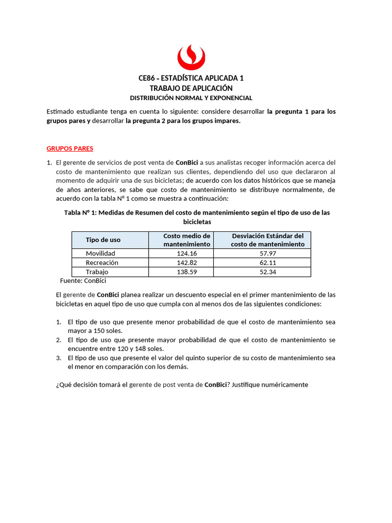 CE86 - Caso de Estudio - Caso - Distribuciones - Contínuas | PDF