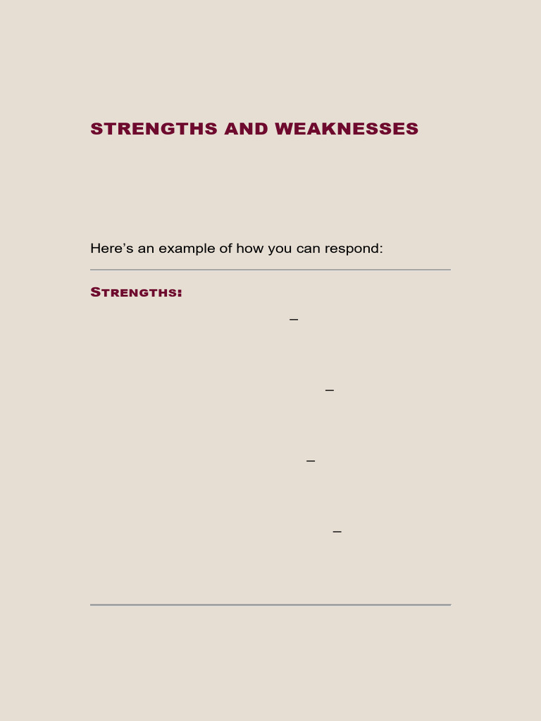 14. strengths and weaknesses | PDF