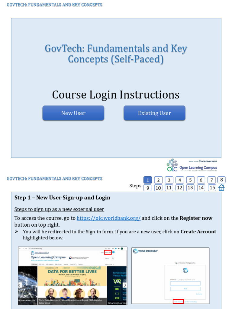 GovTech Login Instructions | PDF | Login | Button (Computing)