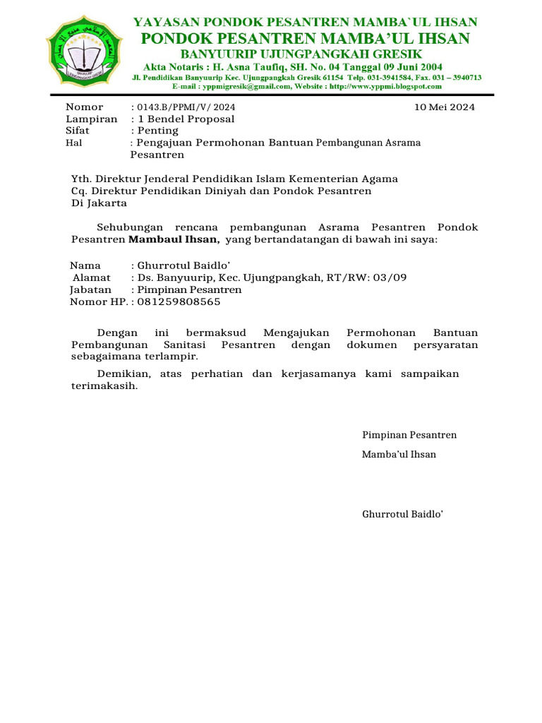 Surat Permohonan | PDF