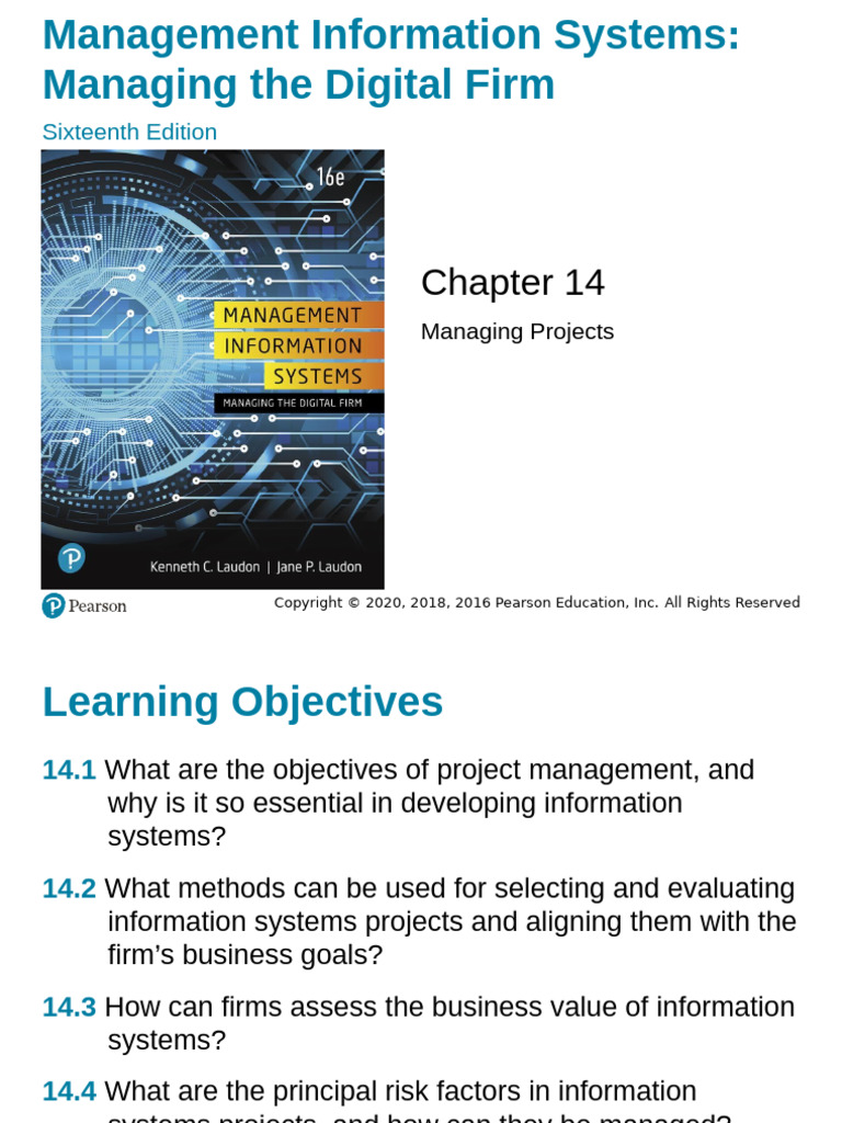 Laudon Mis16 PPT Ch14 KL CE | PDF | Project Management | Performance Indicator