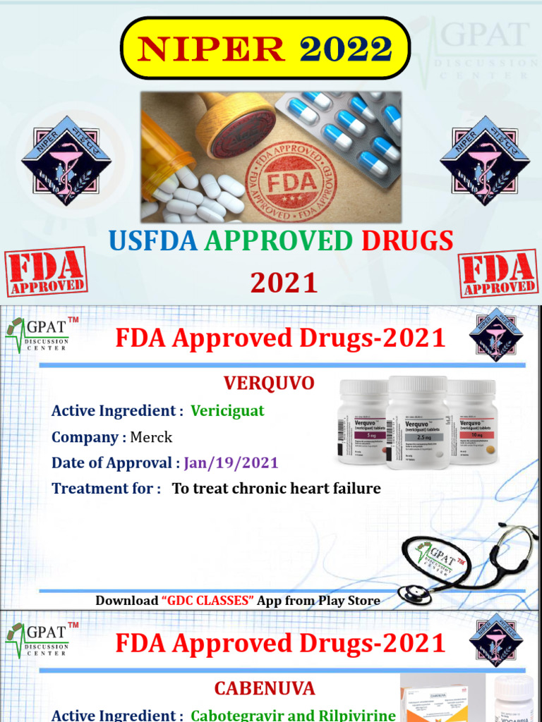 Usfda Approved Drugs 2021 | PDF | Drugs | Clinical Medicine