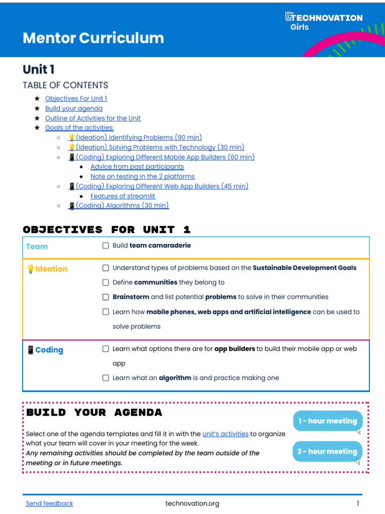 [EXTERNAL] MENTOR CURRICULUM UNIT 1 | PDF | Mobile App | Computer ...