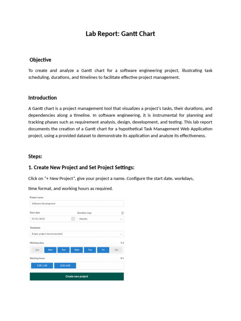 Gantt Chart SE | PDF