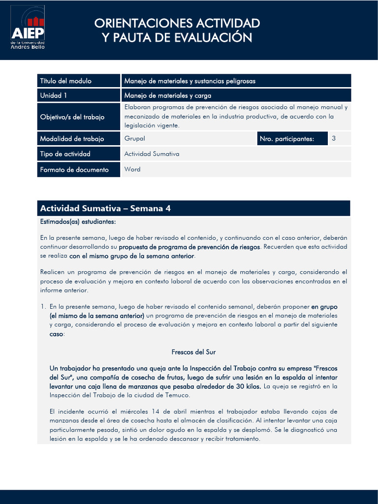 Descarga Las Orientaciones y Pauta de Evaluación de La Actividad Aquí | PDF | Cosecha