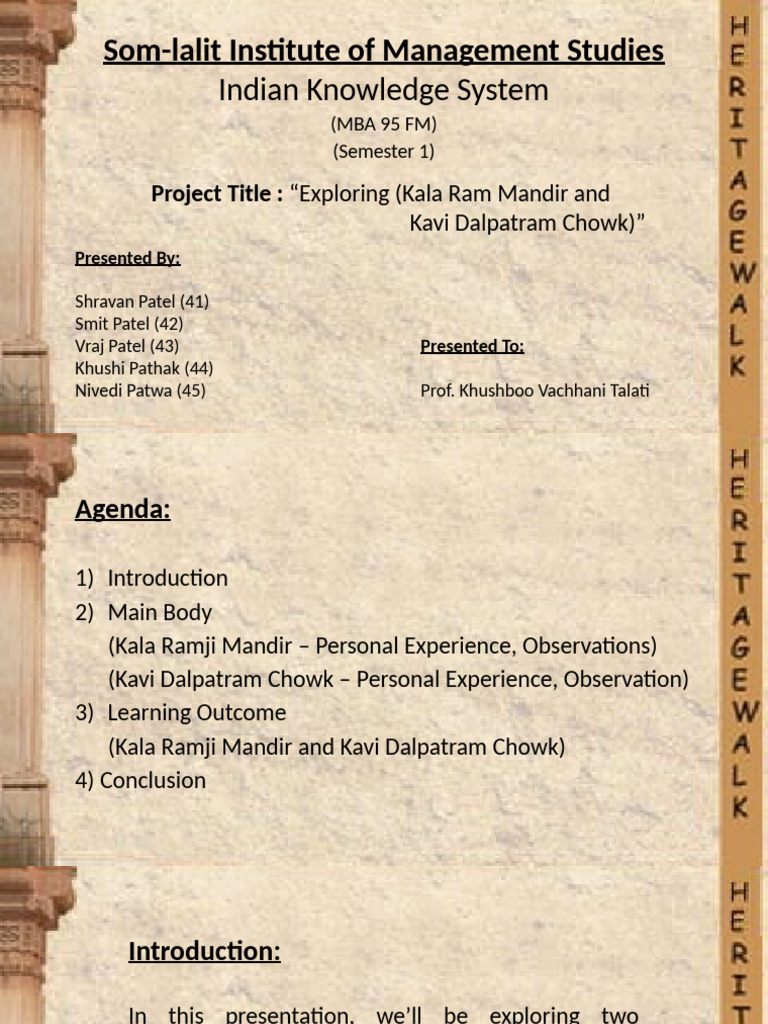 Heritage Walk Presentation | PDF