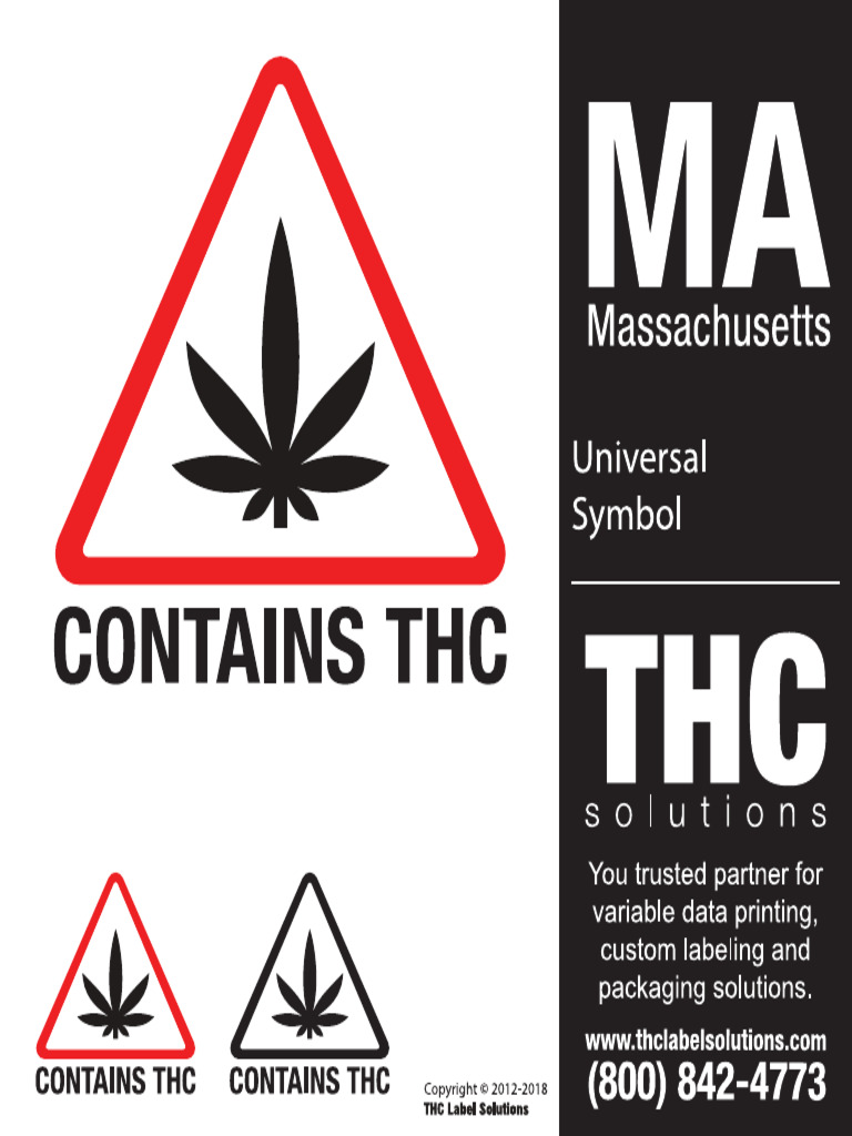 THC Label Solutions Cannabis Universal Symbol Massachusetts 2018 08 | PDF