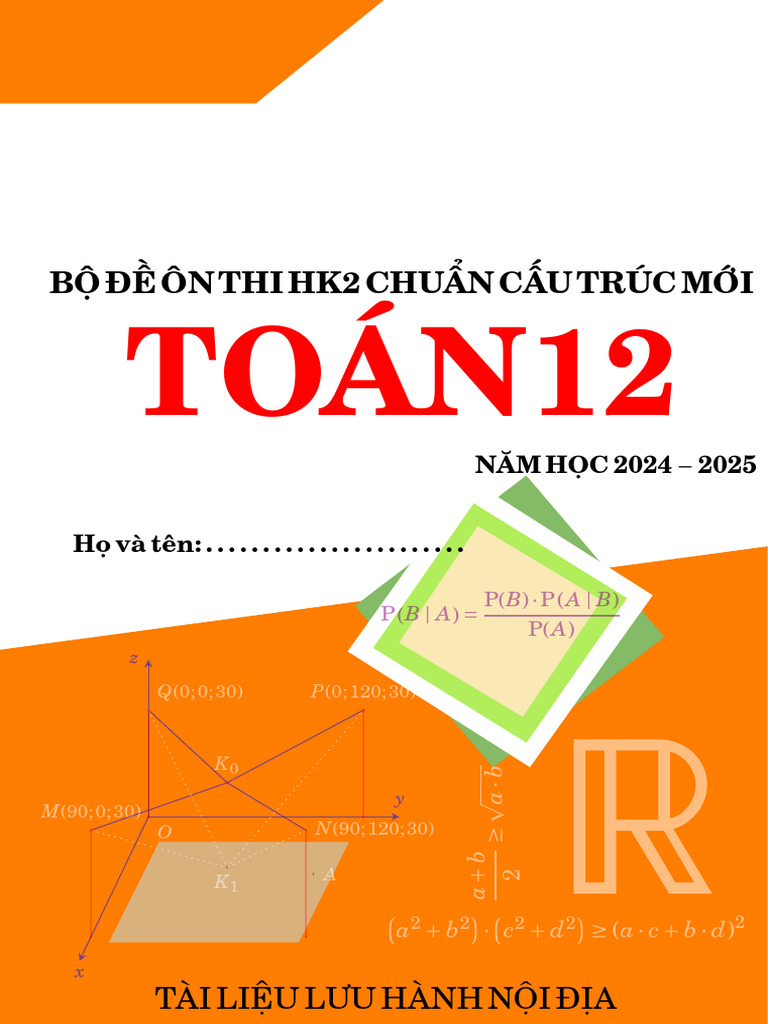 Bộ 07 đề Toán 12 HK2 - giải chi tiết | PDF