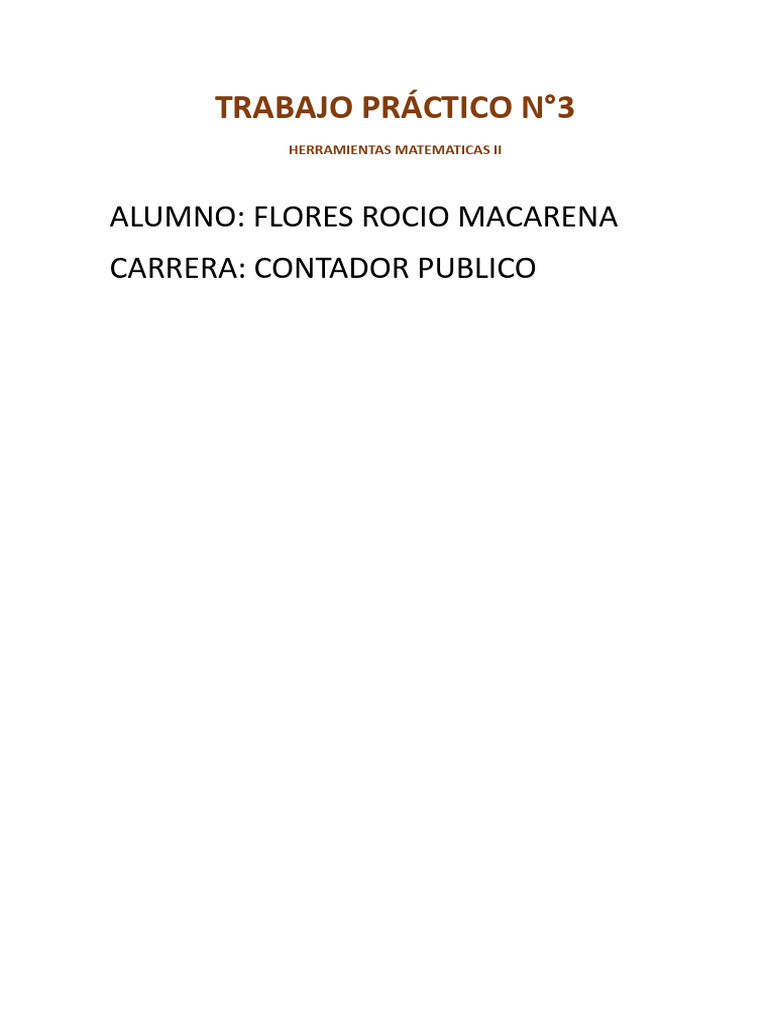 TP3 Matematica 2 | PDF | Función (Matemáticas) | Derivado