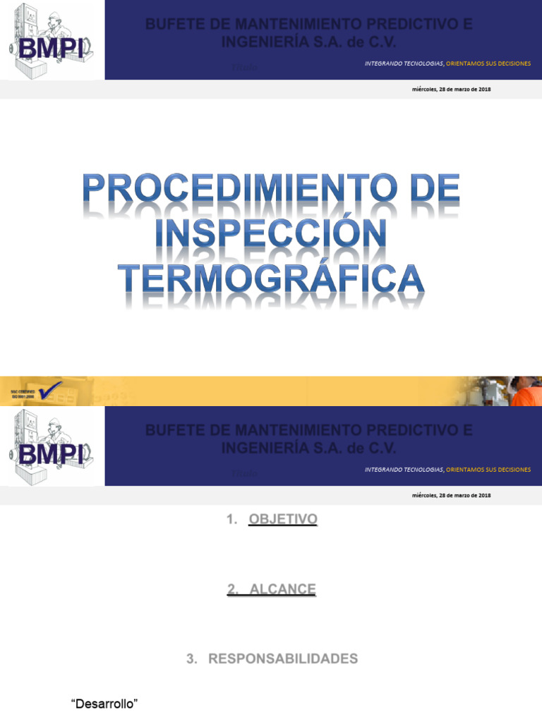 Procedimiento de Inspeccion Termografica | PDF | Infrarrojo | Temperatura