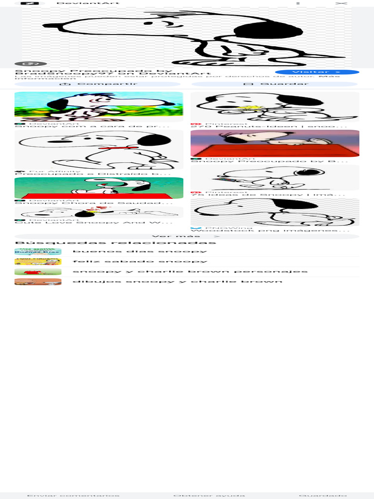 Snoopy Preocupado - Buscar Con Google | PDF