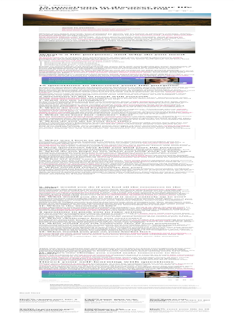 Discover Your Life Purpose: 15 Questions | PDF | Meaning Of Life ...