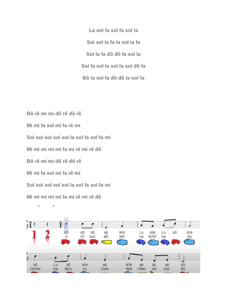 La Sol Fa Sol Fa Sol La | PDF