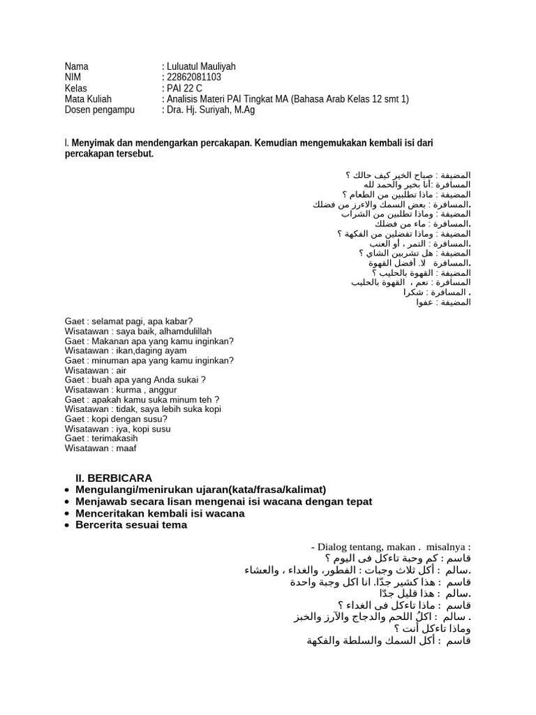 Resume ATP B.Arab | PDF