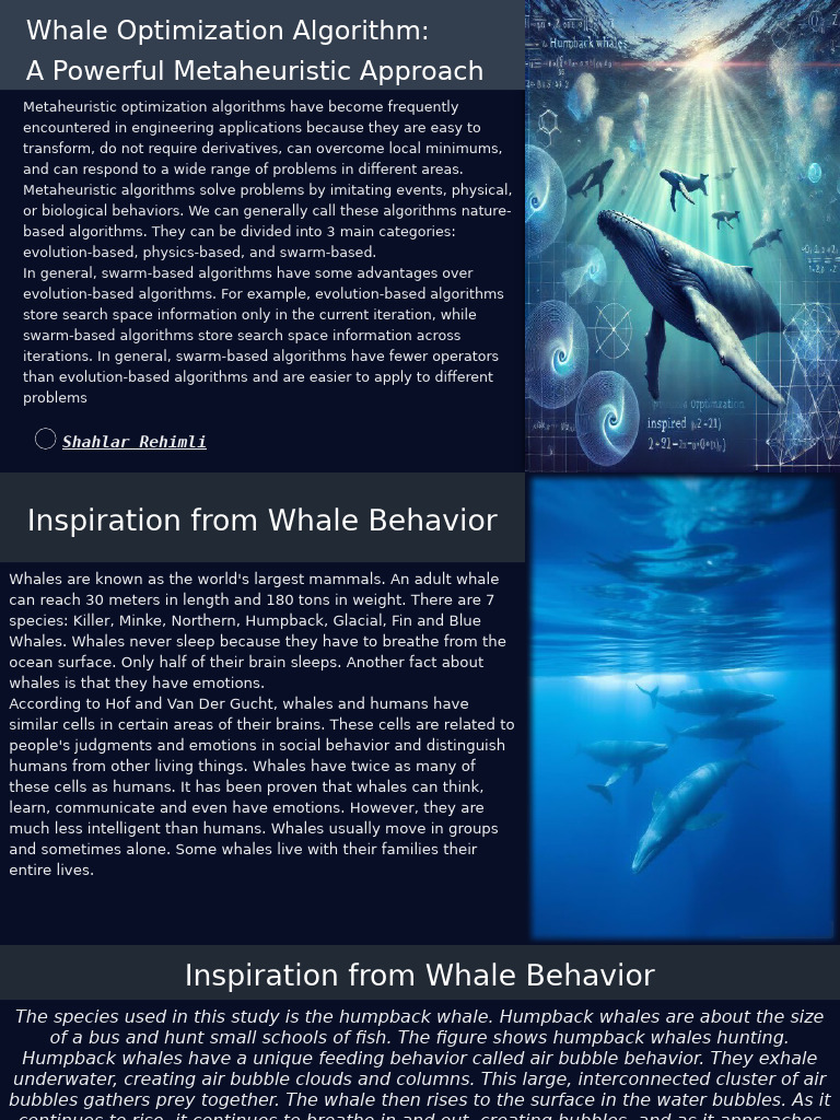Shah Lar Whale Optima | PDF | Mathematical Optimization | Whales