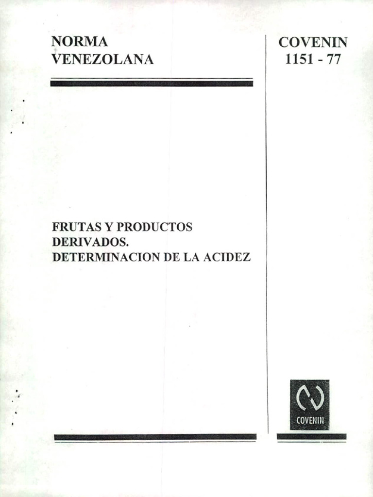 Covenin 1151-1977 | PDF