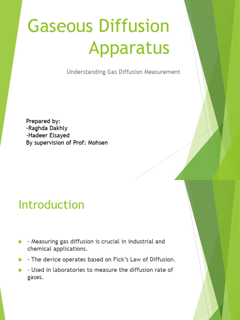 Gaseous Diffusion Apparatus | PDF | Diffusion | Gases