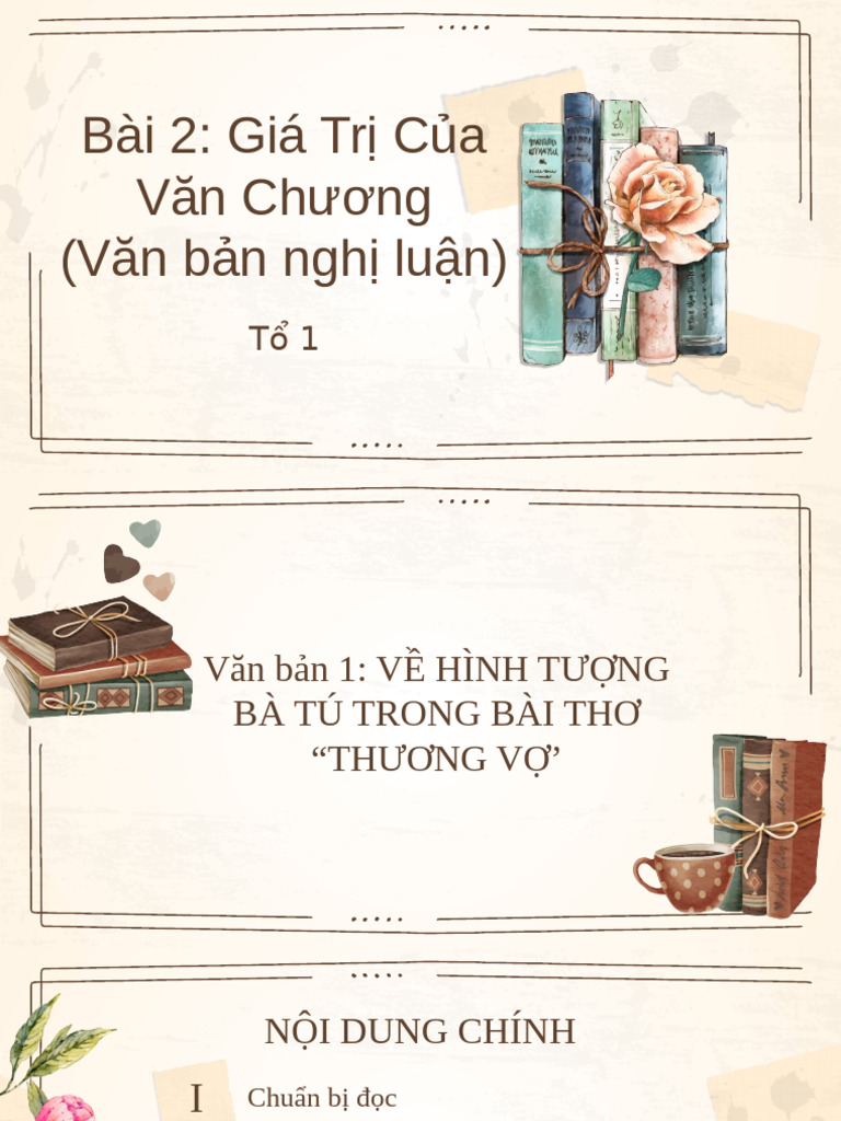 9a2-Tổ1-Về hình tượng bà Tú trong bài thơ Thương Vợ | PDF