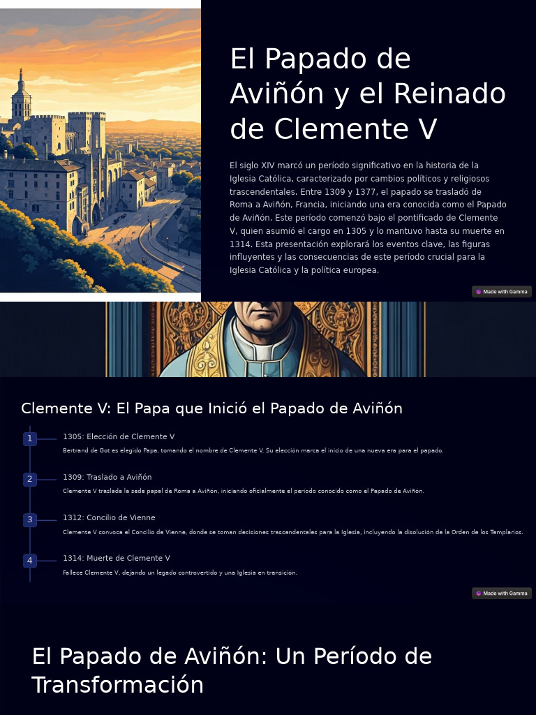 Papado de Aviñón: Clemente V y su Legado | PDF | Caballeros templarios ...
