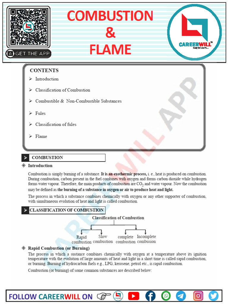 CombuStion & Flame_crwill | PDF | Combustion | Fuels